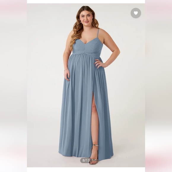 Azazie | Dresses | Dusty Blue Azazie Bridesmaid Dress | Poshmark